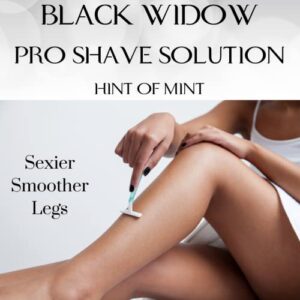 Black Widow Pro Shave Solution - Shave Spray Lotion, No Mess, Superior Shaving Experience, Slick Shaving Lotion, Helps Reduce Skin Irritation, Hydrates Skin While Shaving, Hint Of Mint