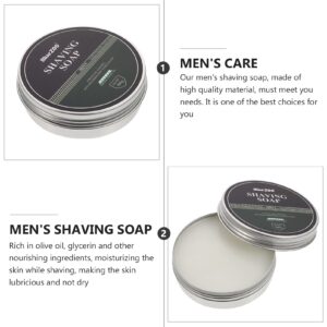 FOMIYES Beard Shaving Cream Organic Shaving Natural Shaving Cream Natural Shave Soap Puck Men s Care Shaving Soap Travel Shave Cream Shaving Soap for Men Man Paste Original Perfume