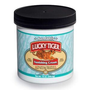 lucky tiger vanishing cream, menthol mint 12 oz (pack of 4)