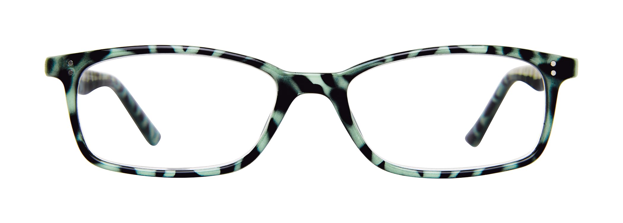 Scojo New York Gels Manhattan Reading Glasses, Handmade Scratch Resistant Readers for Women and Men, Mint Licorice - 3.00x