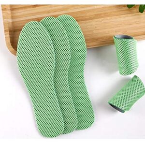 3 Pairs Mint Deodorant Insoles Health Light Weight Shoes Pad Absorb-Sweat Breathable Mesh Cloth Sports Insert Men Women (Size : 43) (40)