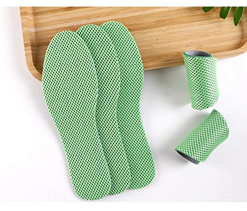 3 Pairs Mint Deodorant Insoles Health Light Weight Shoes Pad Absorb-Sweat Breathable Mesh Cloth Sports Insert Men Women (Size : 43) (40)