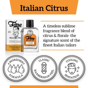 Mr Fine's Italian Citrus Mens Aftershave -A Splash Of Classic Barbershop Aftershave for Modern Men - The Wet Shaver’s Favorite