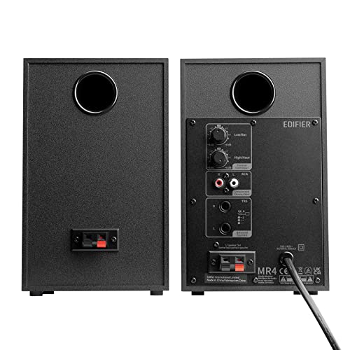 Edifier MR4 Powered Studio Monitor Speakers, 4" Active Near-field Monitor Speaker - Black (Pair)