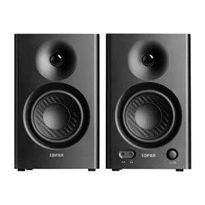 Edifier MR4 Powered Studio Monitor Speakers, 4" Active Near-field Monitor Speaker - Black (Pair)