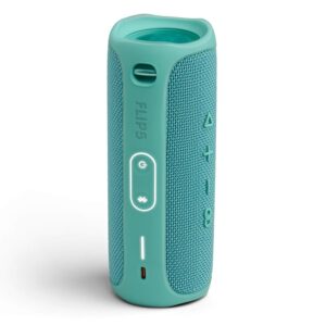 JBL Flip 5 Waterproof Portable Wireless Bluetooth Speaker Bundle with divvi! Protective Hardshell Case - Teal