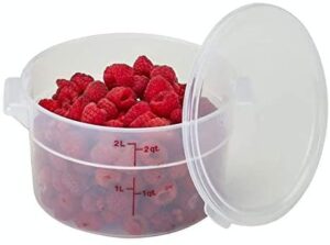 cambro 2-quart round food-storage container with lid