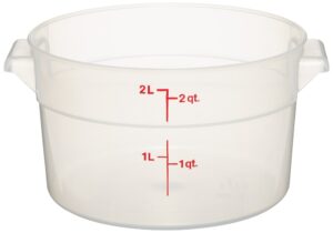 cambro container round trns 2 qt, ea, 11-0452 manufacturing co food storage