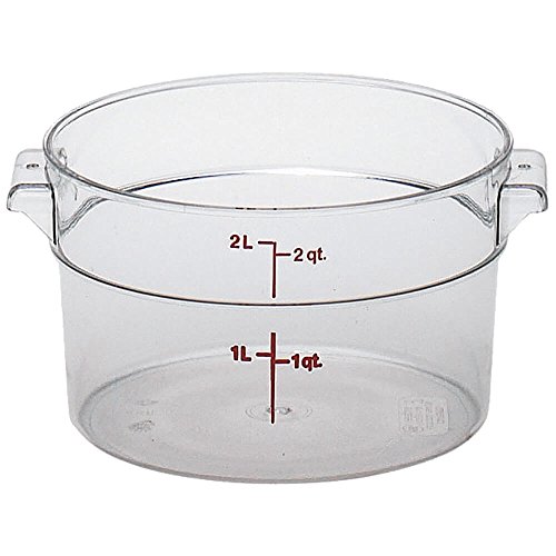 Cambro 2 qt. Camwear Round Food Storage Containers, 12PK Clear RFSCW2-135