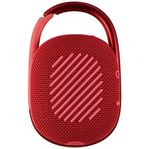 JBL Clip 4 Waterproof Portable Bluetooth Speaker Bundle with Megen Protective Hardshell Case (Red)