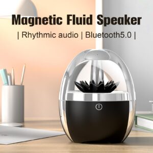 INTERYI Ferrofluid Speaker - Music Comes to Life with Dancing Ferrofluid, Bluetooth 5.0 Wireless Speaker, and 4-Color Customizable Lights