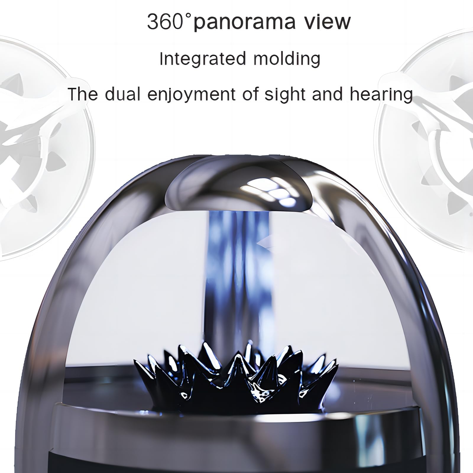 INTERYI Ferrofluid Speaker - Music Comes to Life with Dancing Ferrofluid, Bluetooth 5.0 Wireless Speaker, and 4-Color Customizable Lights