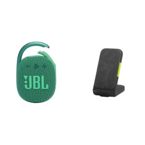 jbl clip 4 eco - ultra-portable waterproof speaker (green) and infinitylab instantstation wireless stand 33w pd usb-c and usb-a compact fast charging wireless charger (black)