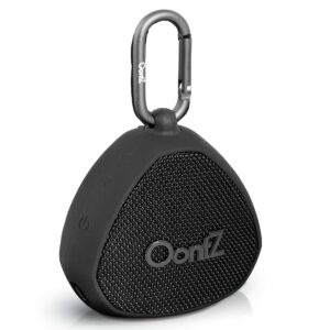 oontz clip portable wireless bluetooth speaker with carabiner, 12w ipx7 waterproof outdoor travel speaker