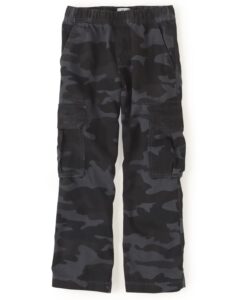 the children's place boys pull on cargo pants,night camo single,10