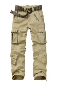 raroauf work cargo pants womens cotton casual military combat tactical pants,rip-stop outdoor hiking trousers khaki us 10