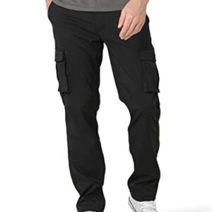 Lee Men's Extreme Motion Synthetic Cargo Pant, Black, 40W x 32L