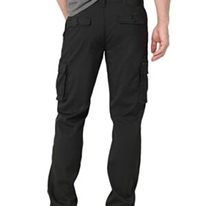 Lee Men's Extreme Motion Synthetic Cargo Pant, Black, 40W x 32L