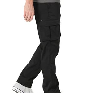 Lee Men's Extreme Motion Synthetic Cargo Pant, Black, 40W x 32L