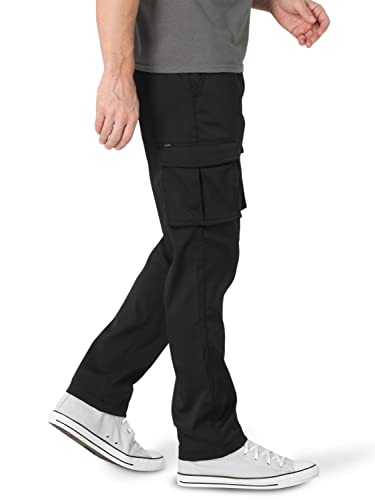 Lee Men's Extreme Motion Synthetic Cargo Pant, Black, 40W x 32L