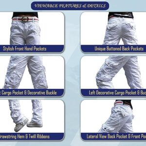 SKYLINEWEARS Women’s 100% Cotton Tactical Pant Camping Hiking Army Cargo Combat Trouser Multi Pockets Utility Work Pants White XXL