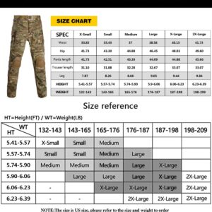 G3 Combat Pant with Knee Pads Tactical Pants Airsoft Multicam Camo Clothes Rip-Stop Paintball Hunting Trousers (Cp)