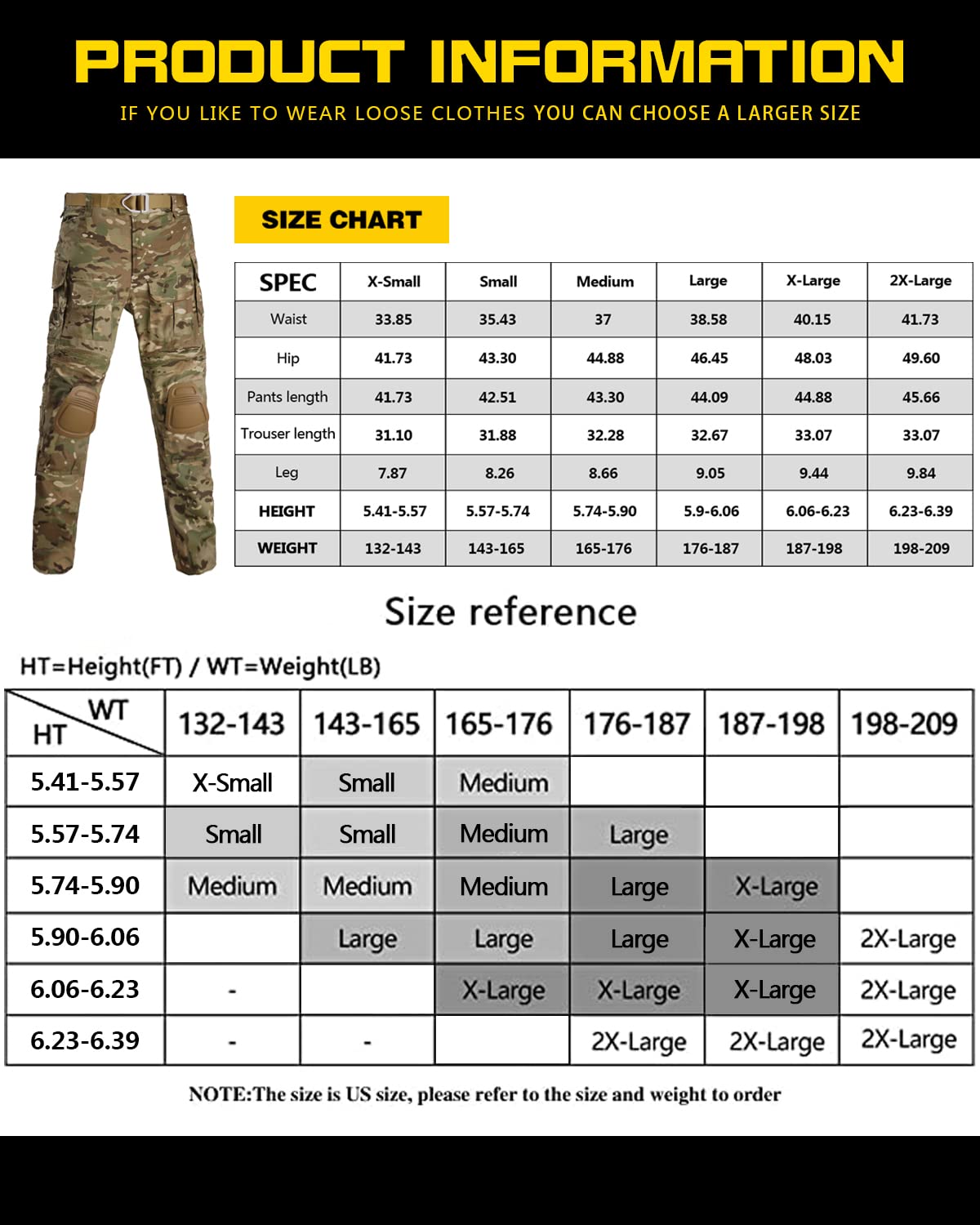 G3 Combat Pant with Knee Pads Tactical Pants Airsoft Multicam Camo Clothes Rip-Stop Paintball Hunting Trousers (Cp)