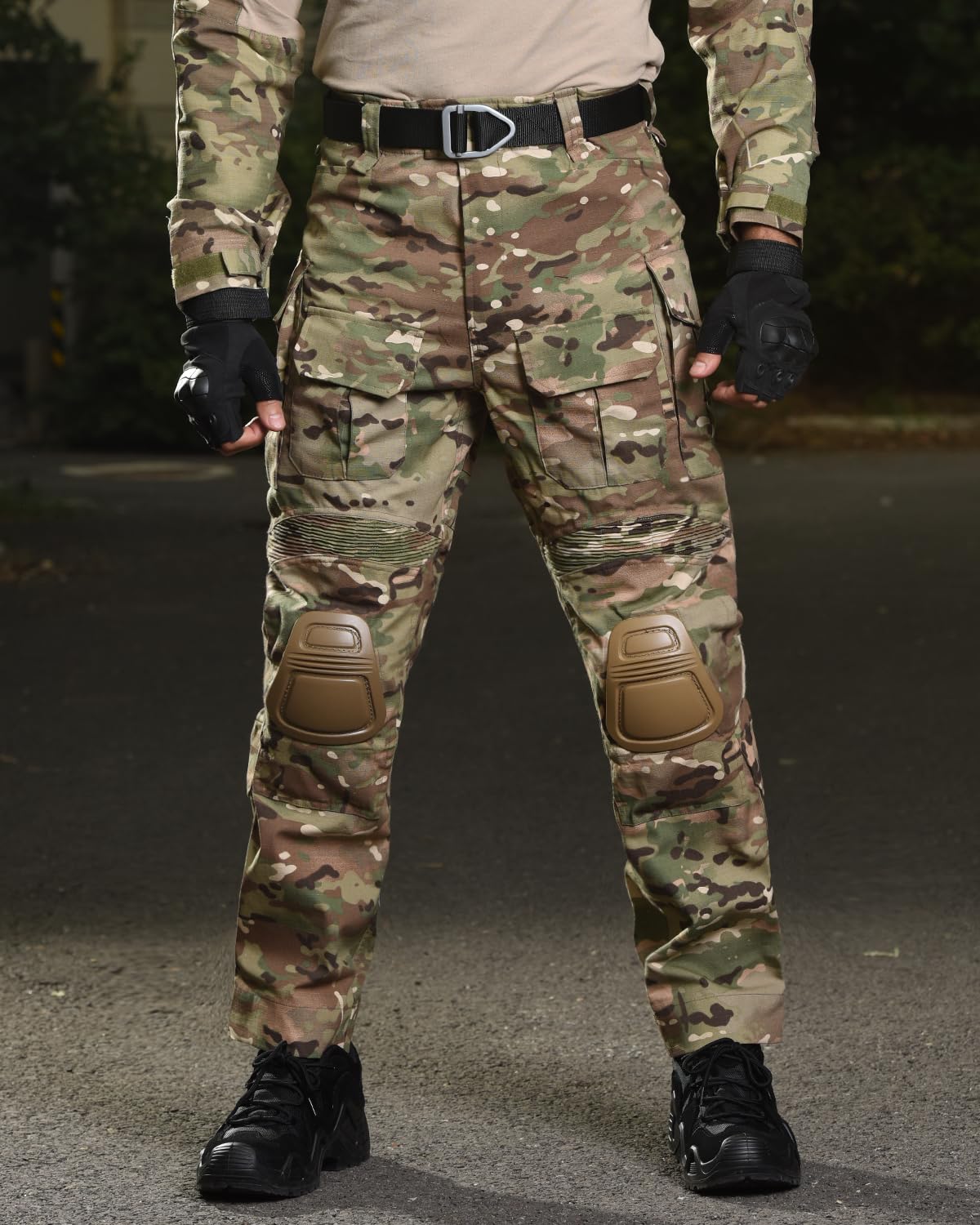 G3 Combat Pant with Knee Pads Tactical Pants Airsoft Multicam Camo Clothes Rip-Stop Paintball Hunting Trousers (Cp)