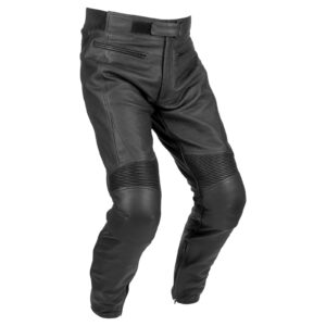 noru men's kuro armored leather motorcycle riding pants warm weather sport-touring black