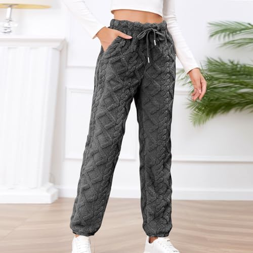 Clearance Women 6 Pockets High Waisted Cargo Pants Wide Leg Casual Pants Combat Military Trouser