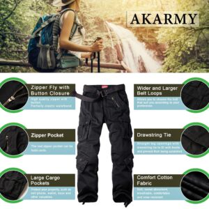 AKARMY Womens Cargo Pants with Pockets Outdoor Casual Ripstop Camo Military Combat Construction Work Pants