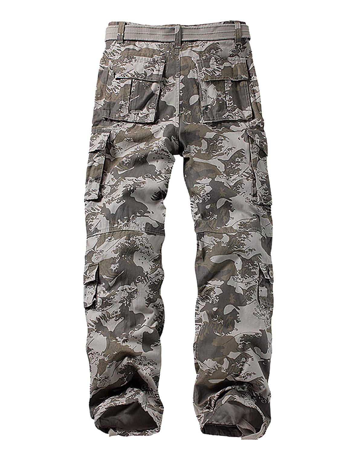 VATOONY Wild Cargo Pants, Casual Work Pants, Military Army Camo Pants, Combat Hiking Pants with 8 Pockets(No Belt) 3357 Water Spray Camo 38