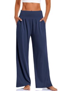 dlooda womens wide leg pants loose yoga sweatpants comfy lounge pajama casual flowy palazzo pants with pockets