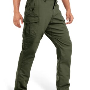 MAGCOMSEN Mens Cargo Pants Tactical Pants with Pockets Quick Dry Fishing Pants Lightweight Breathable Pants Mountain Pant for Men Green