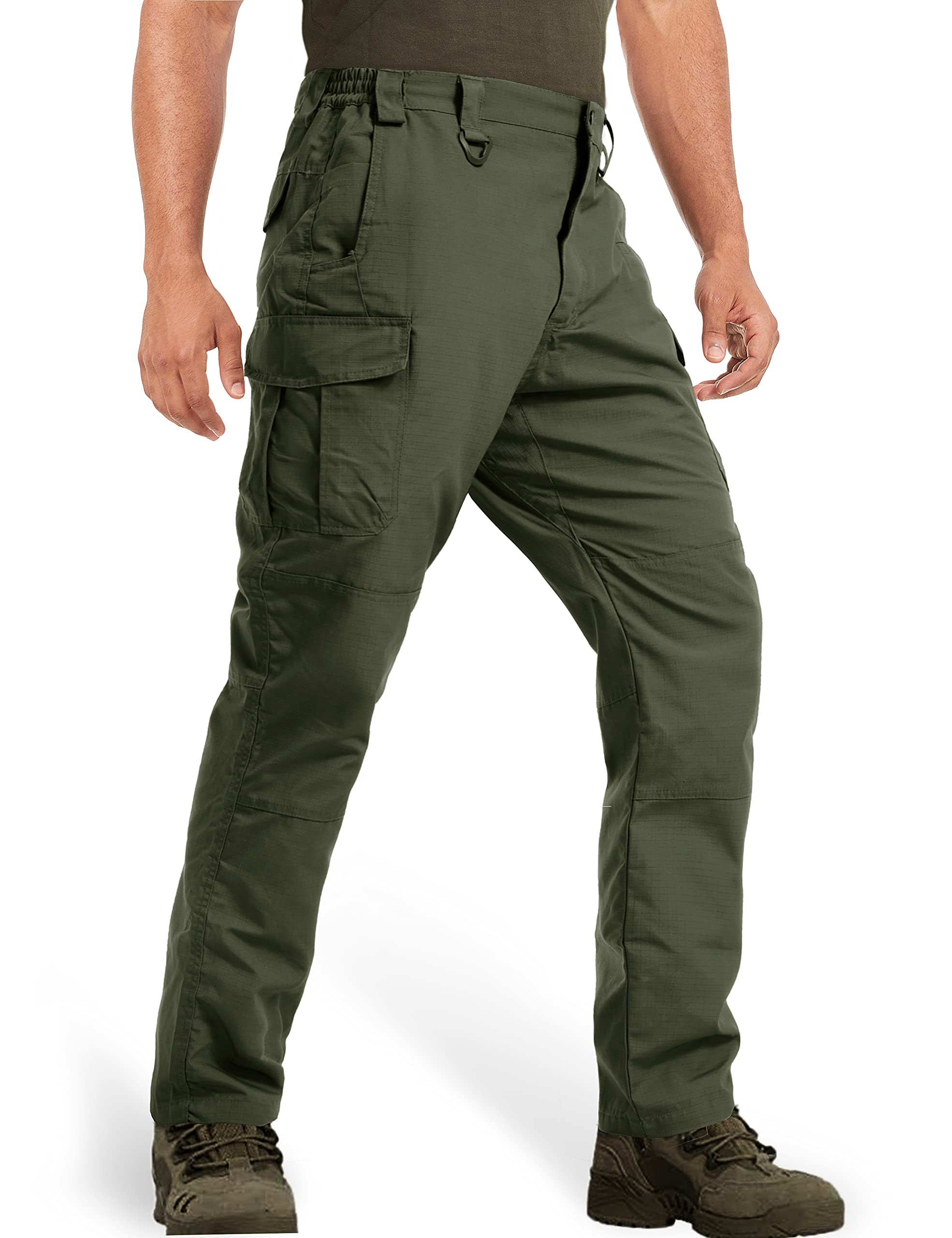 MAGCOMSEN Mens Cargo Pants Tactical Pants with Pockets Quick Dry Fishing Pants Lightweight Breathable Pants Mountain Pant for Men Green