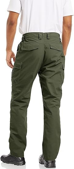 MAGCOMSEN Mens Cargo Pants Tactical Pants with Pockets Quick Dry Fishing Pants Lightweight Breathable Pants Mountain Pant for Men Green