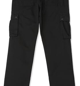 Amazon Essentials Men's Straight-Fit Stretch Cargo Pant (Available in Big & Tall), Black, 28W x 32L