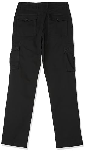 Amazon Essentials Men's Straight-Fit Stretch Cargo Pant (Available in Big & Tall), Black, 28W x 32L