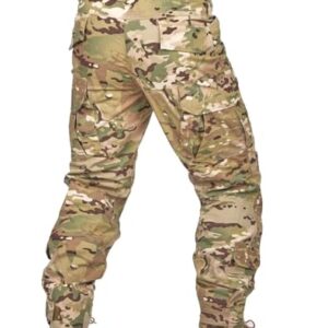 TRGPSG Men's Hiking Pants, Outdoor Lightweight Travel Pants Cargo Pants Work Pants for Men WG4F CP Camo 34