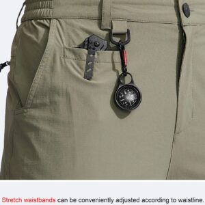 Men's Hiking Cargo Pants Water Resistant Quick Dry Lightweight Outdoor Tactical Pants for Men with Multi Pocket (Sage, M)