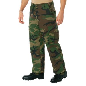 rothco vintage vietnam ripstop fatigue pants – iconic style, timeless comfort – woodland camo – l