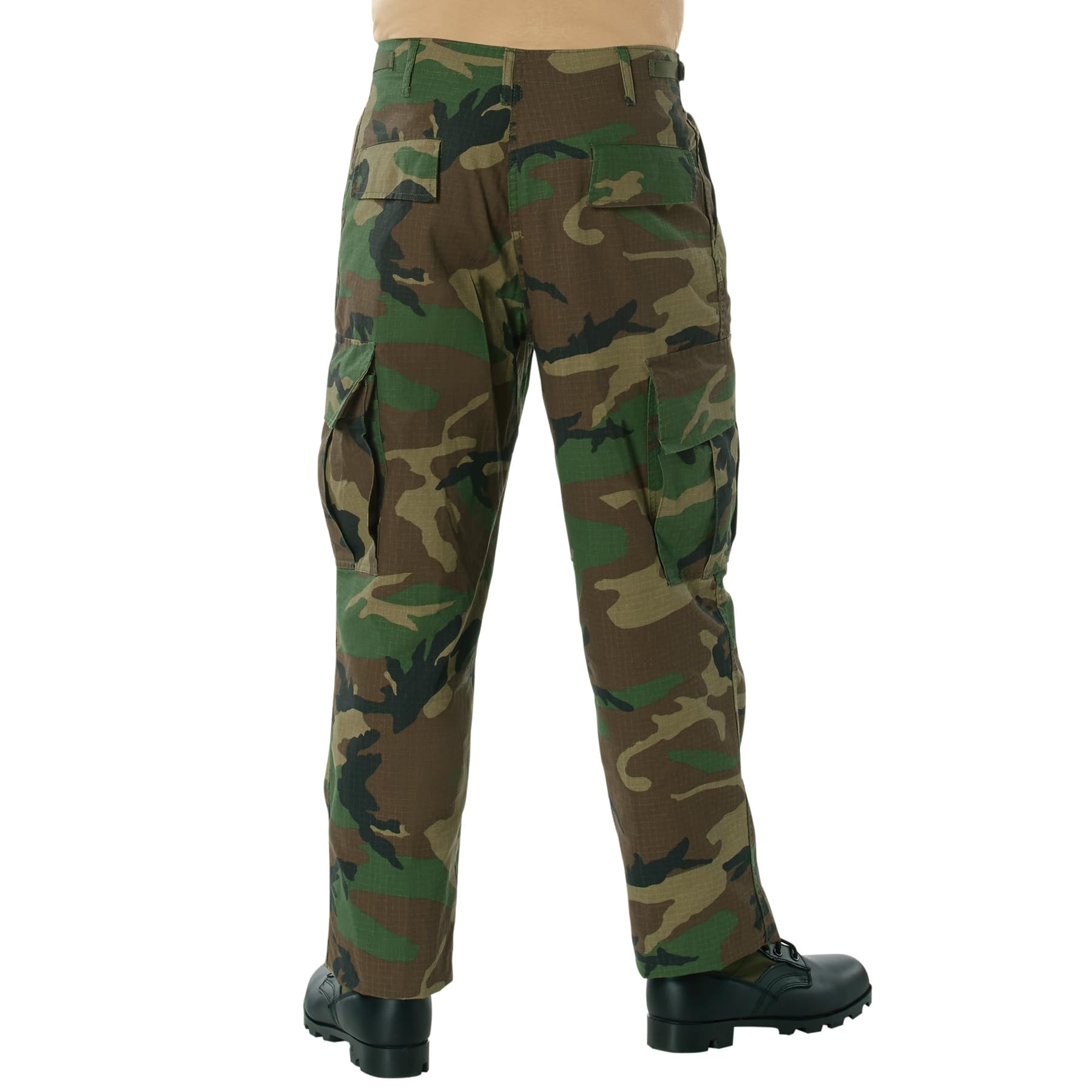 Rothco Vintage Vietnam Ripstop Fatigue Pants – Iconic Style, Timeless Comfort – Woodland Camo – L