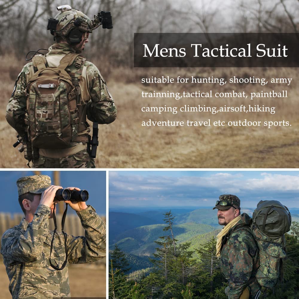 LNFINTDO Multicam Tactical Shirt and Pants Military Uniforms for Men Ocp Bdu Shirt Army Paintball Pant Airsoft Suit