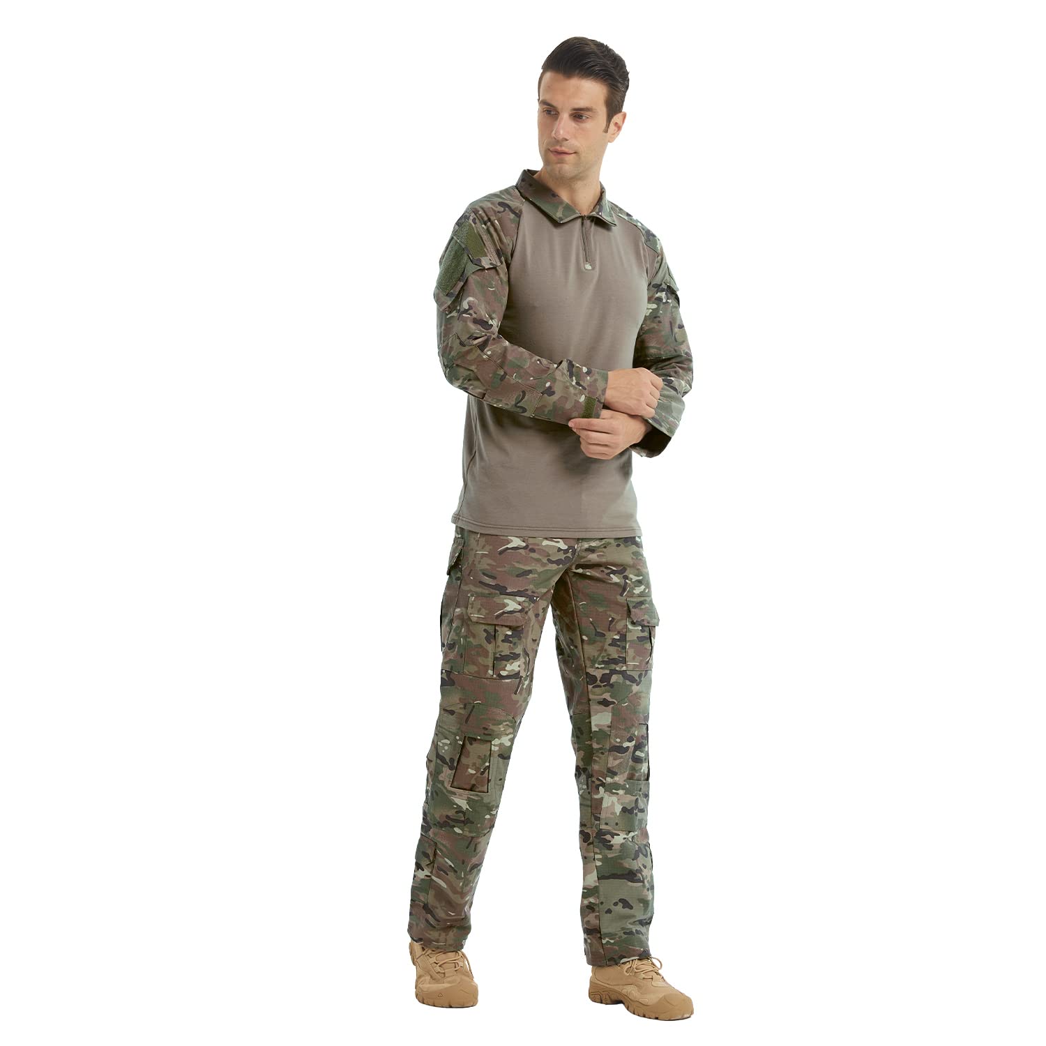 LNFINTDO Multicam Tactical Shirt and Pants Military Uniforms for Men Ocp Bdu Shirt Army Paintball Pant Airsoft Suit