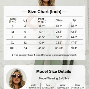 Sucolan Green Pants for Women Dressy Casual Wide Leg Pants High Waisted Business Work Pants Adjustable Tie Knot Loose Beach Flowy Palazzo Pants Sage Green L