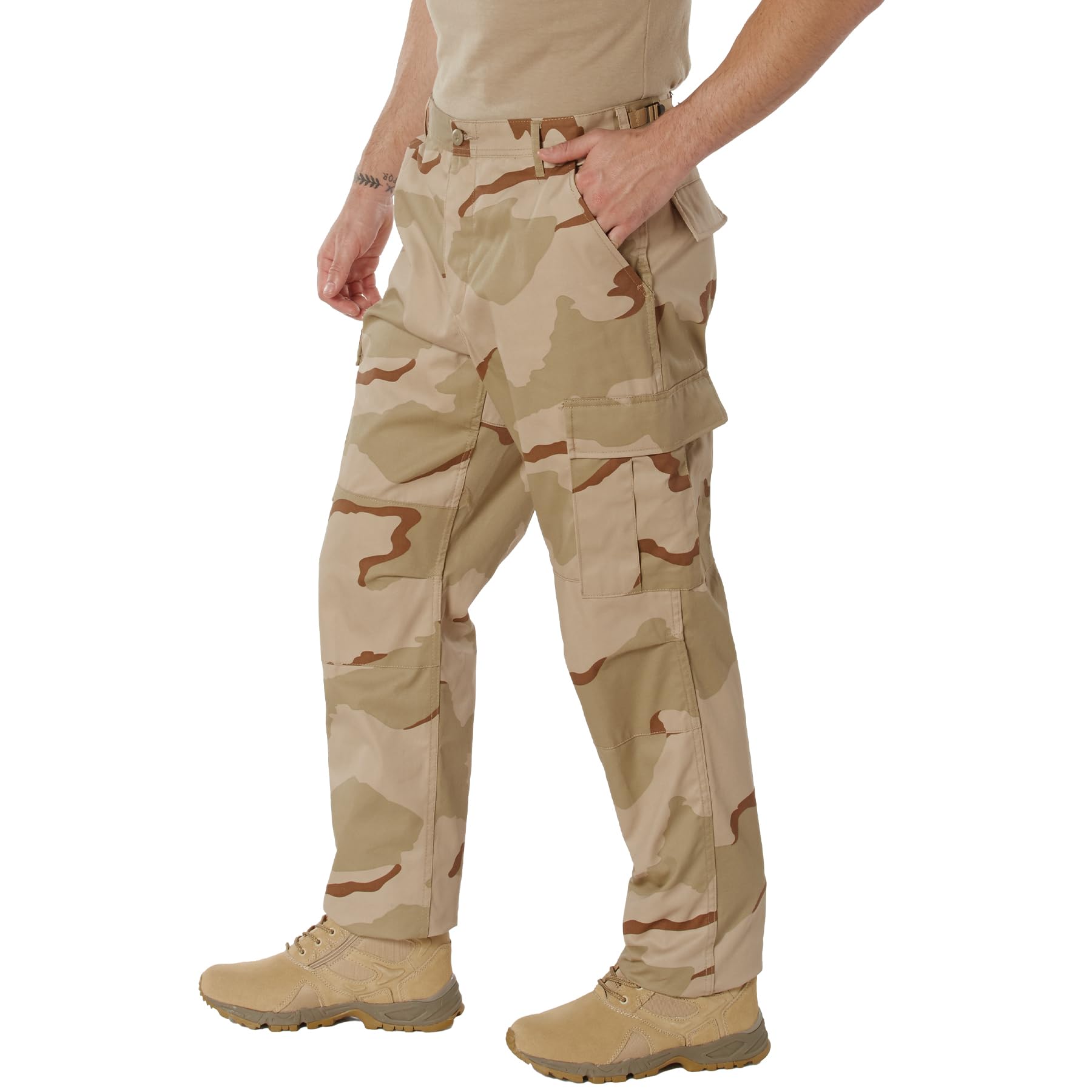 Rothco Camo Tactical BDU Pants - Timeless Style for Ultimate Performance, Tri-Color Desert Camo, L