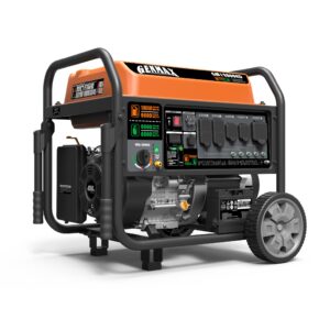 genmax dual fuel portable generator 12000 watt gas or propane powered electric start-home back up, epa compliant