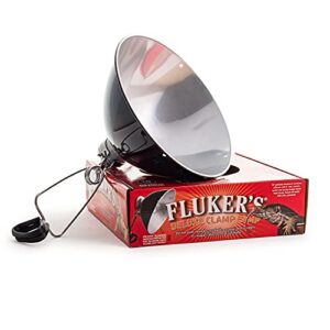 fluker's repta-clamp lamp, heavy duty clamp light for reptile tanks and terrariums, ul/cul approved, great for reptile basking, 250-watt maximum with on/off switch, 10"