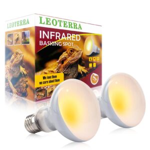 leoterra 50w reptile incandescent basking bulb uva heat lamp bulbs (pack of 2) for reptile terrariums,bearded dargon,lizard,snakes use.easy to install incandescent basking light bulbs