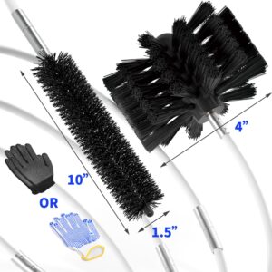 Holikme 35 Feet Dryer Vent Cleaning Brush, Lint Remover, Synthetic Brush Head, Use with or without a Power Drill